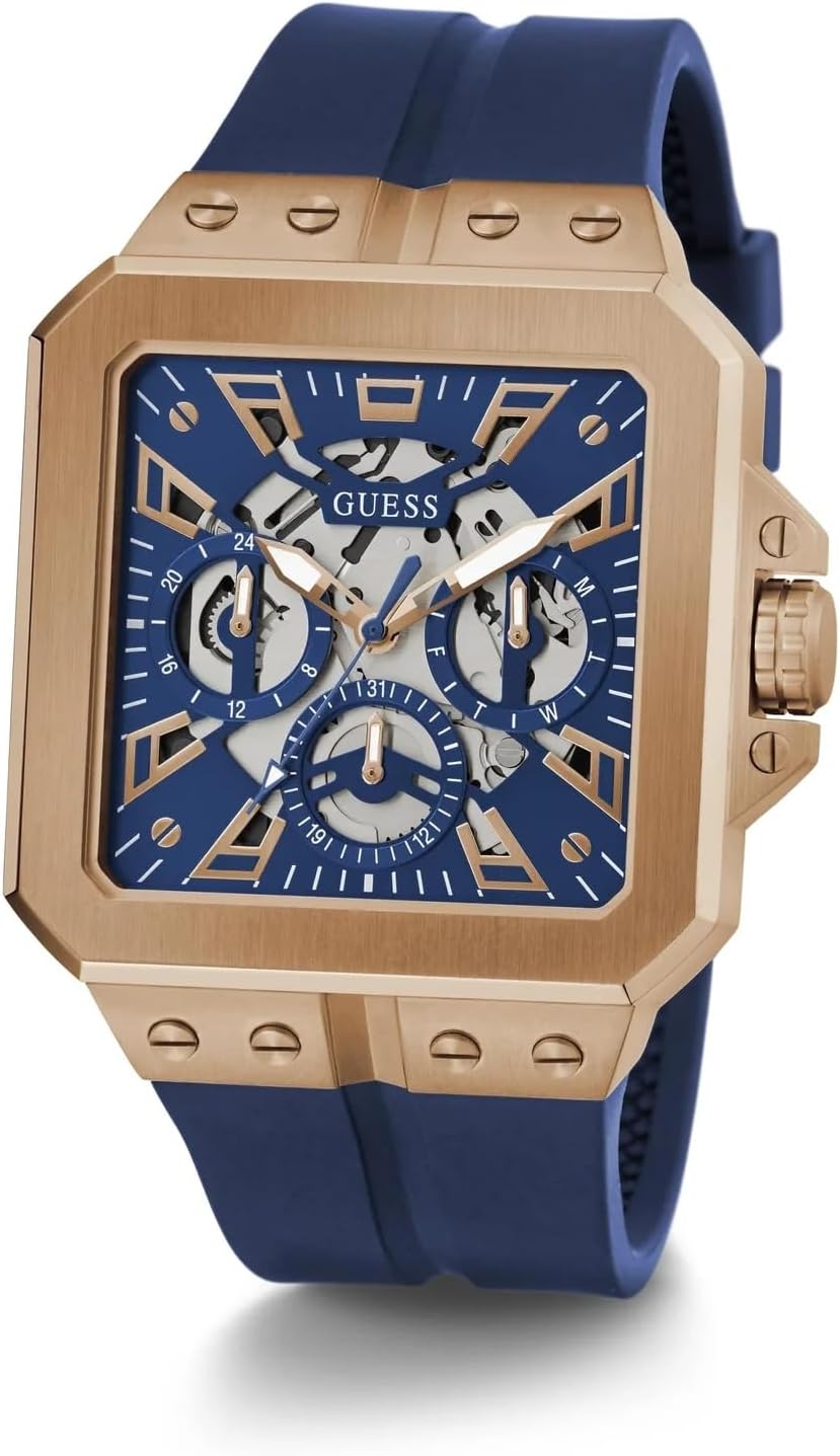 GUESS Women Rose Gold Square Stainless Steel Dial Analog Watch ...