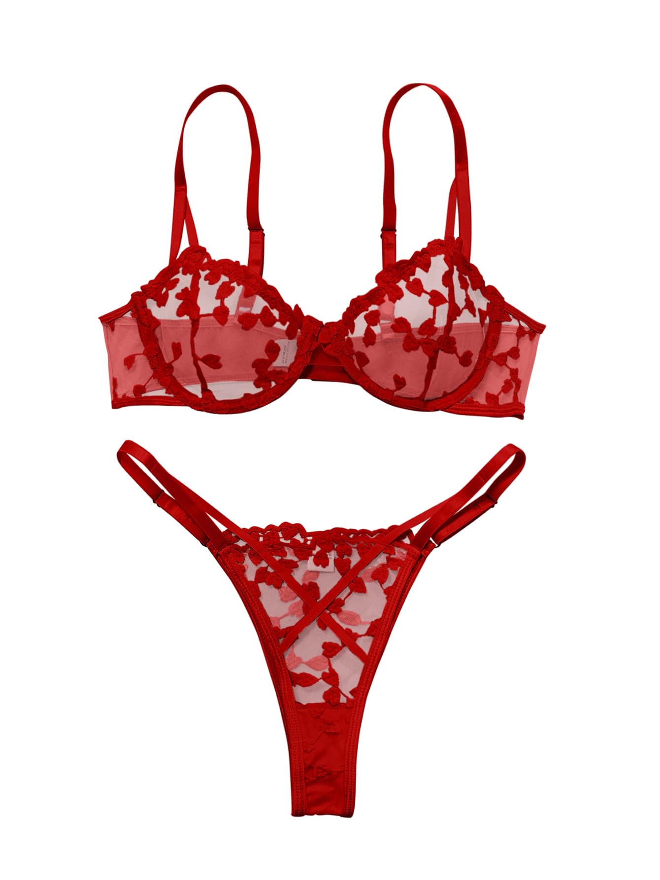 Snapklik.com : Petite Sexy Cute Underwire Push Up Strappy Heart ...