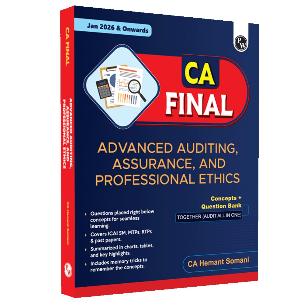 Buy PW CA Final Advanced Auditing, Assurance and Professional Ethics Concept + Question Bank ...