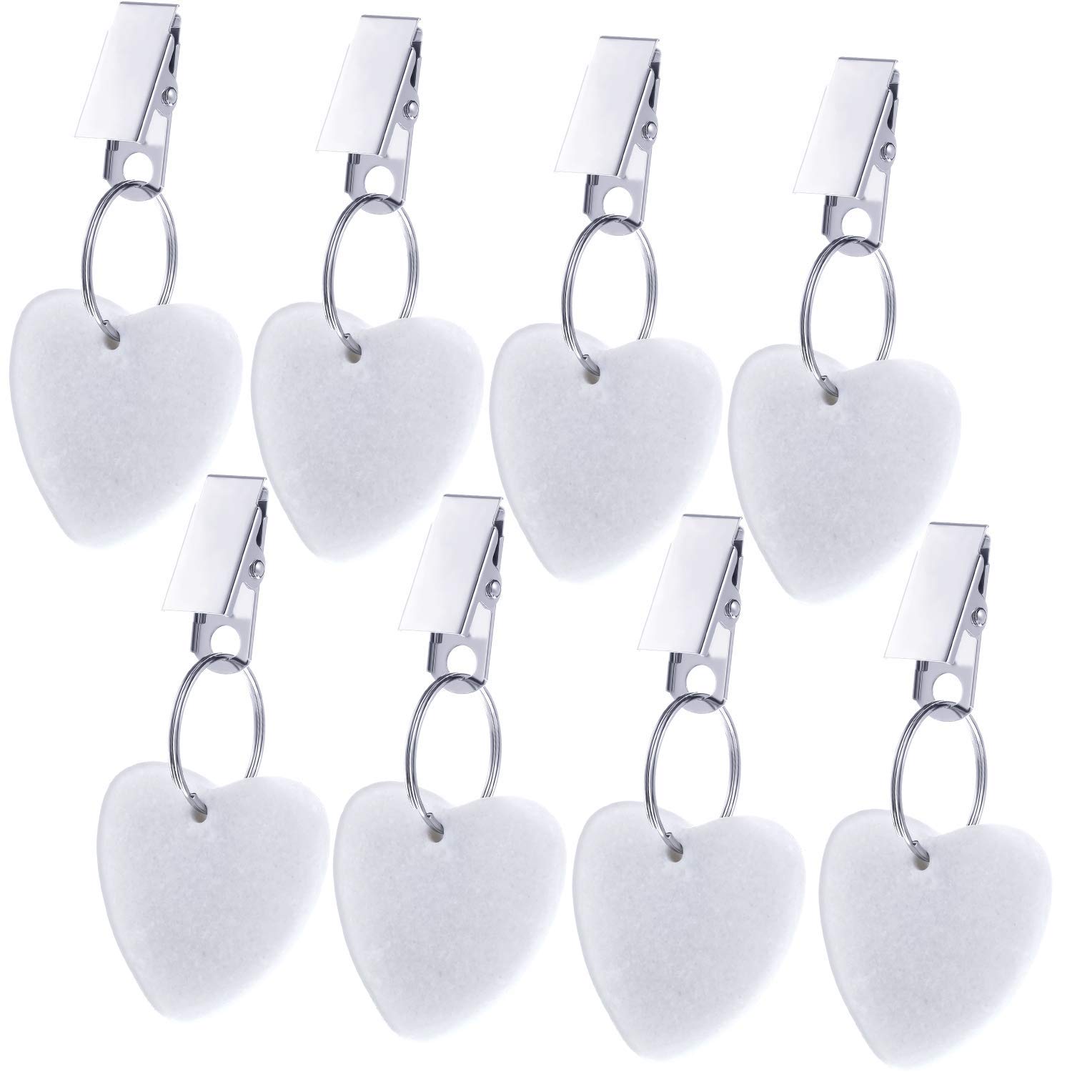 Buy Gejoy Tablecloth Weights Hangers Heart Shape Stone Table Cloth ...