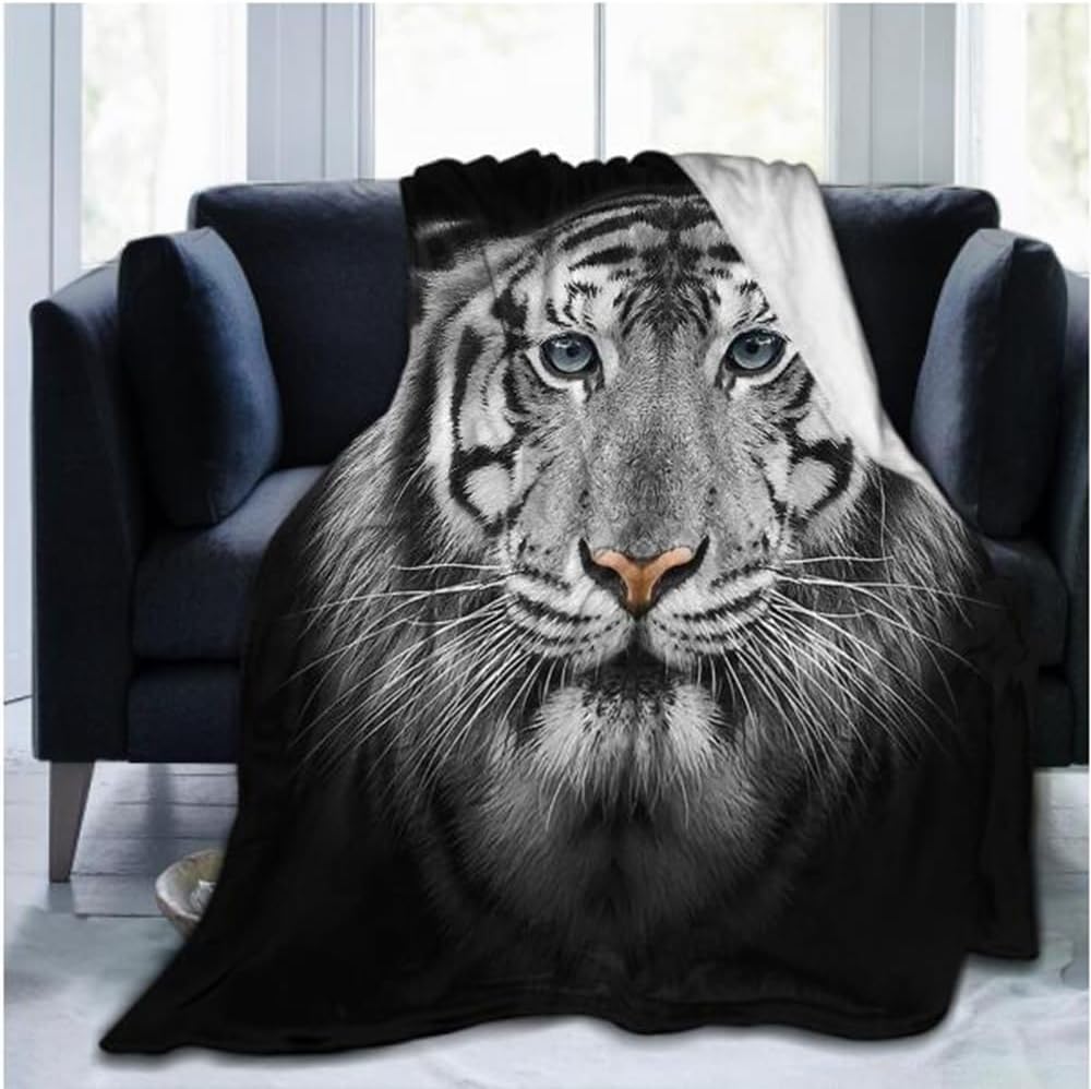 Tiger Throws Blankets For Sofas, Animal Print Throw For Bed Couch ...