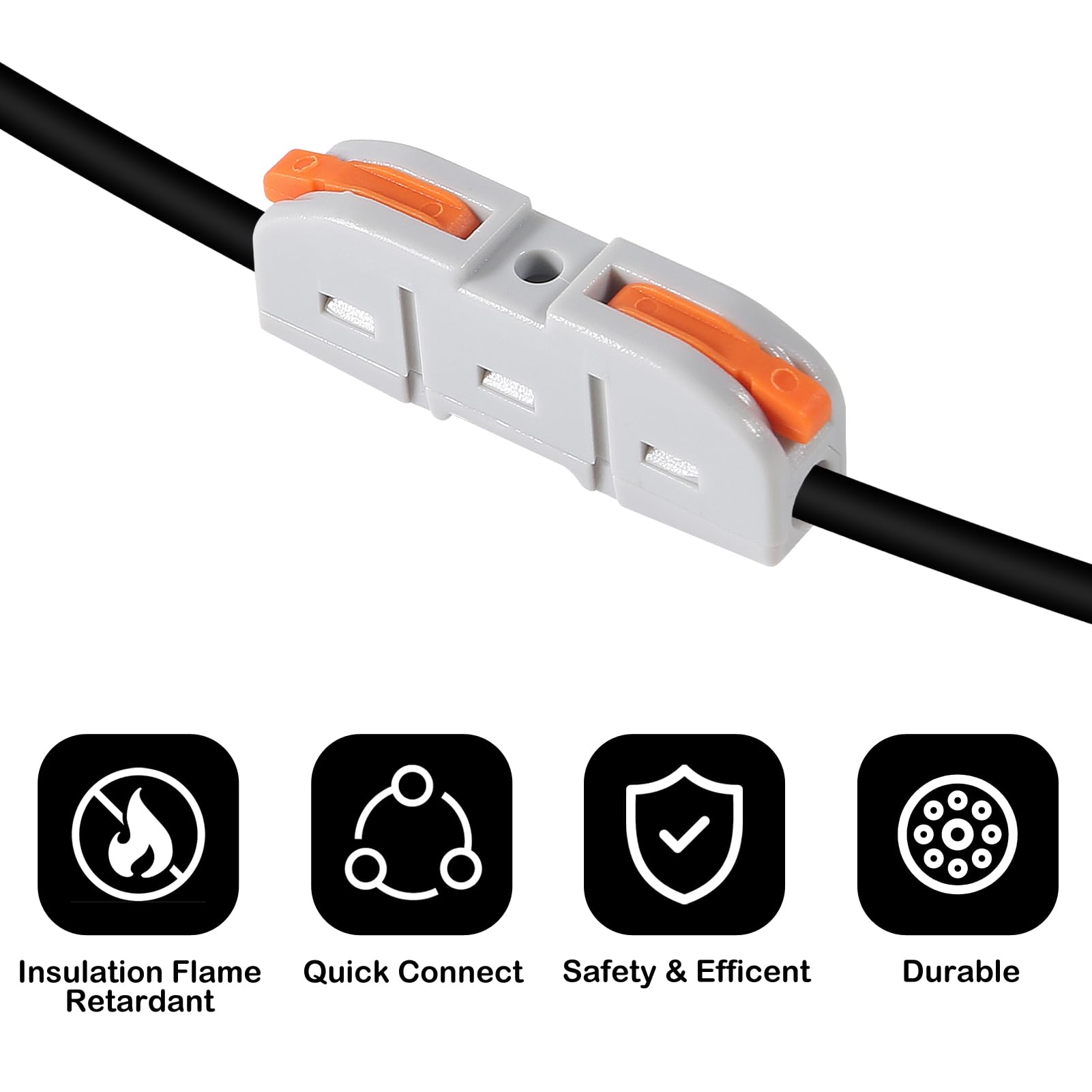 Snapklik.com : AITRIP 20 Pcs Conductor Compact Connectors Lever Wire Nuts