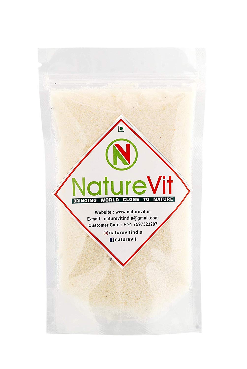 NatureVit Desiccated Coconut 400g | 100% Pure Nariyal Burada | Finely ...
