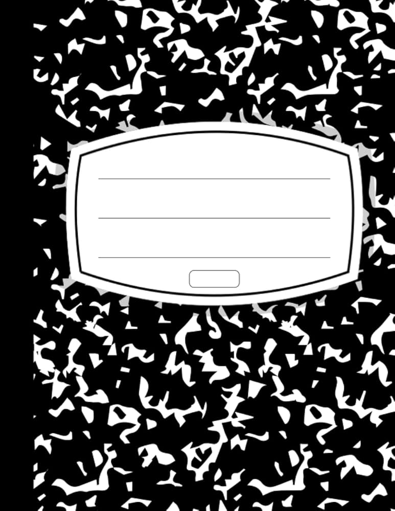 Composition Notebook Cover Clipart