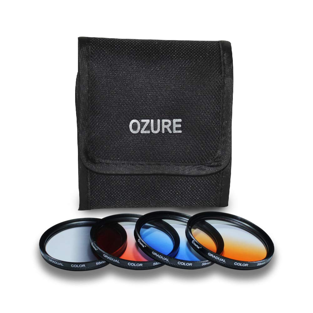Ozure Graduated Filters (Set of Four Colours)(Red,Orange, Blue & Grey ...