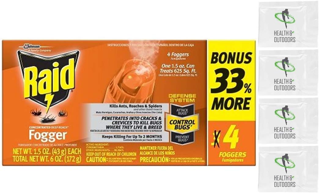 Amazon.com : Raid Concentrated Fogger 1.5 Oz - 4 Pack W/Health and ...