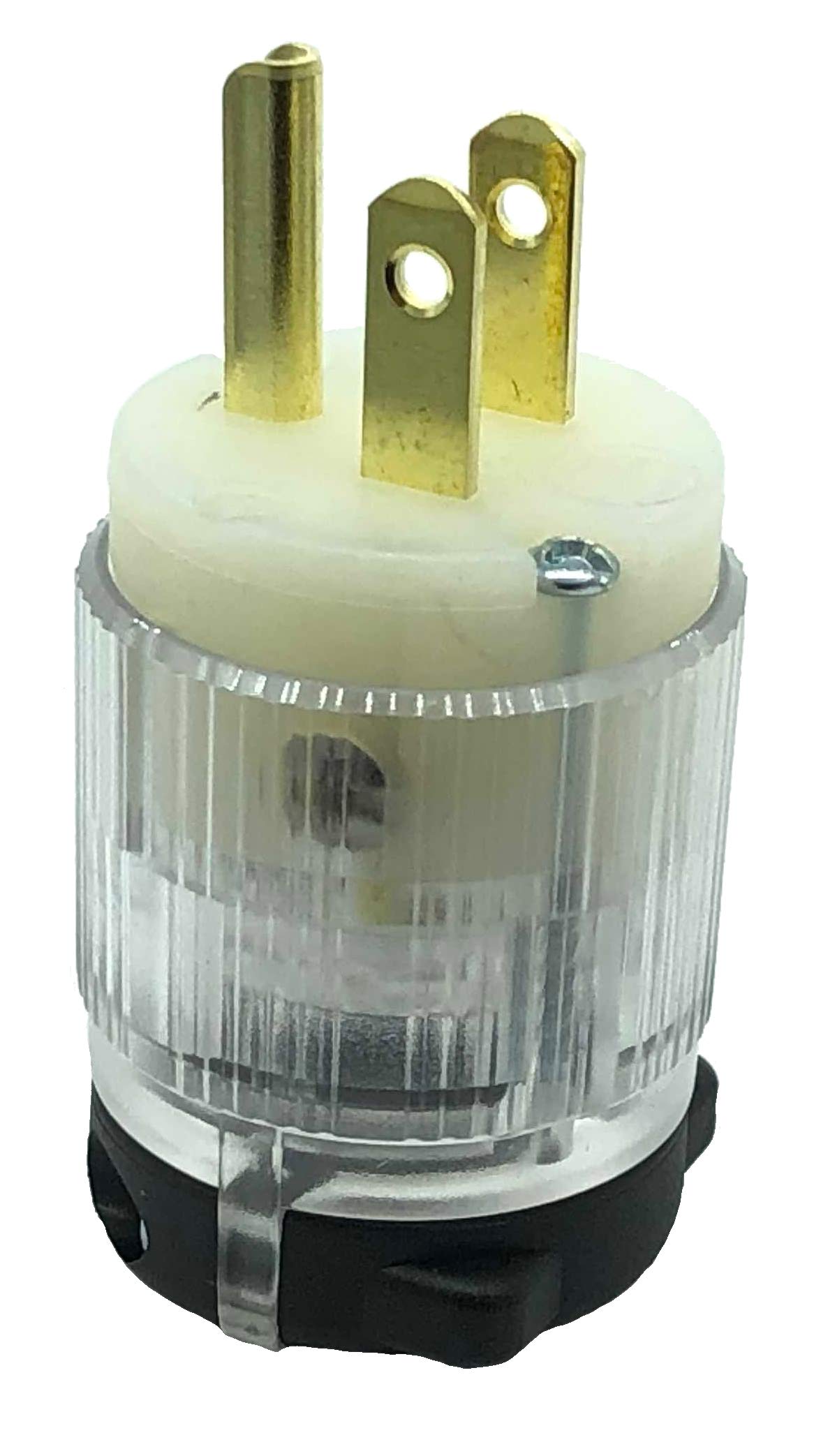 Lighted NEMA 5-15P Replacement Plug - Easy Assembly - Durable ...