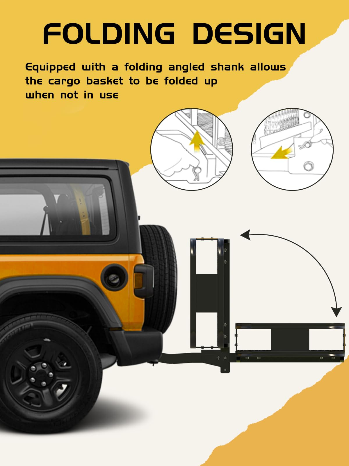 Snapklik.com : 500 Lbs Heavy Duty Hitch Mount Cargo Carrier, 60" X 20 ...
