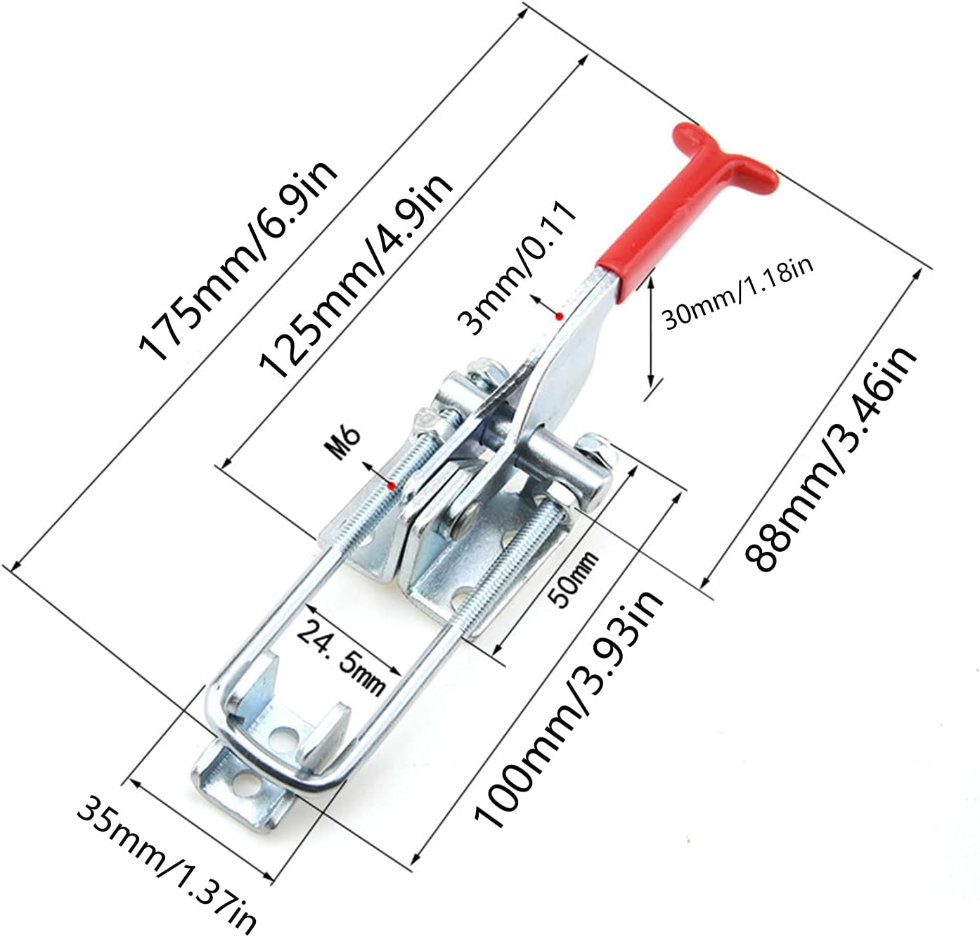 Toggle Clamps Antislip Horizontal Quick Release Clamp Adjustable Toggle ...