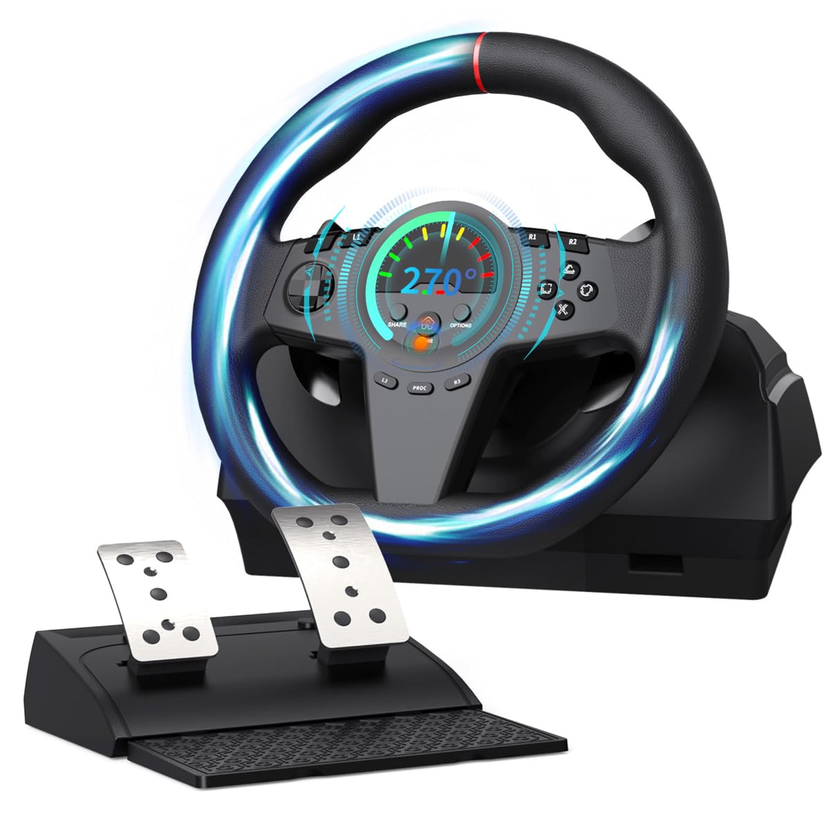 Amazon.com: HQFYH PC Racing Wheel, Universal Usb Steering Wheel Car ...