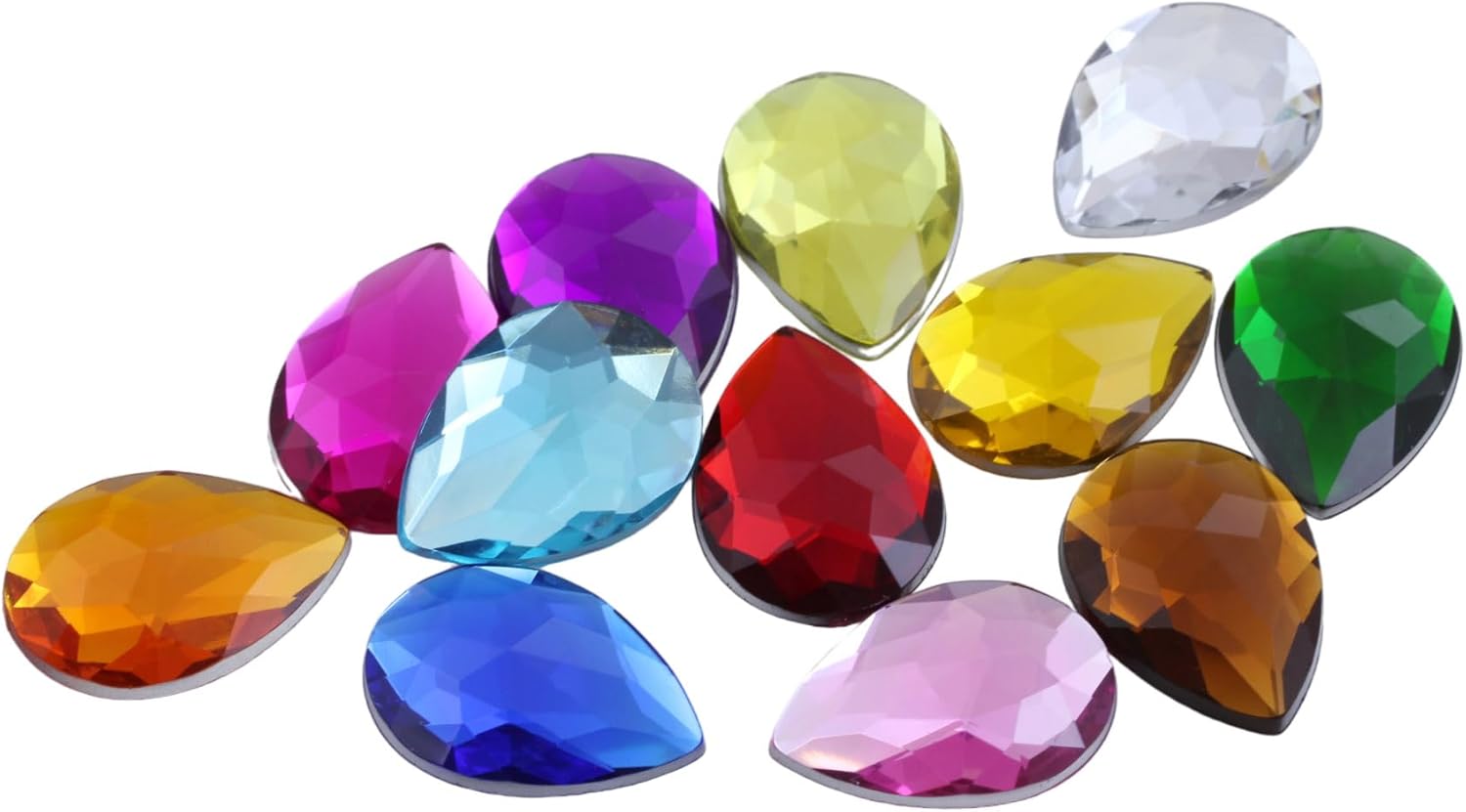 Amazon.com: Allstarco 25x18mm Assorted Colors Flat Back Teardrop ...