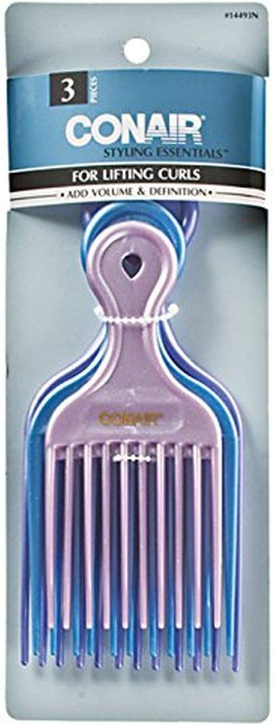 Amazon.com : Comfort Axis Plastic Mini Comb and Lift Hair Pick, 3 Pack ...