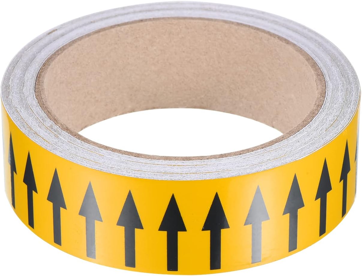 PATIKIL Flow Arrow Tape, Polyethylene Pipe Marking Sticker with ...
