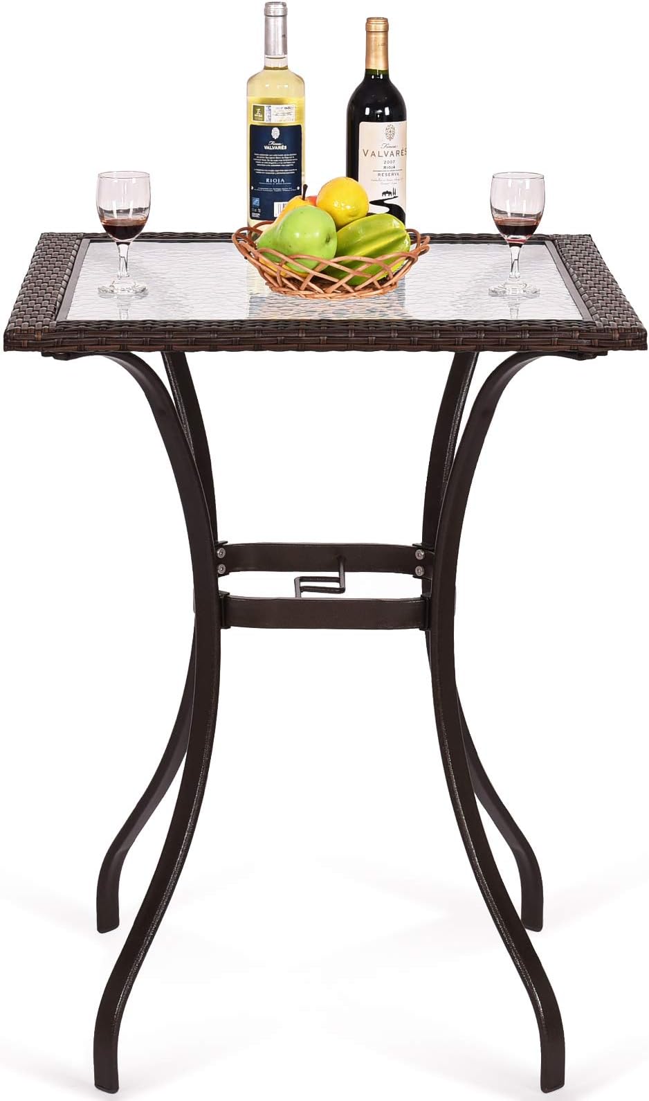 Amazon.com: Christopher Knight Home Dominic Outdoor 26" Wicker Square ...