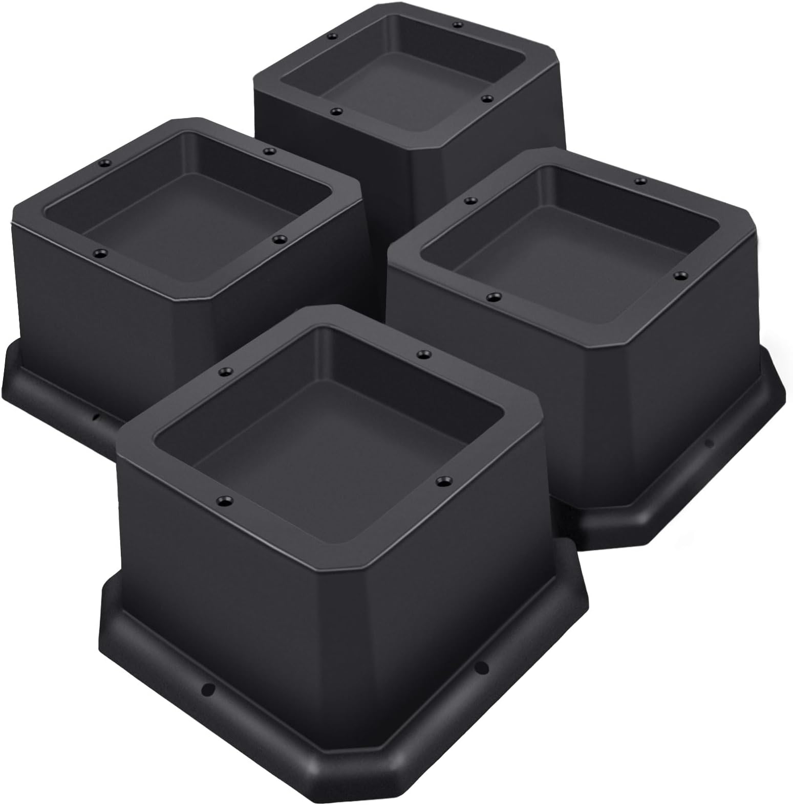 Amazon.com: MUADUTYY Bed Risers 2 Inch Heavy Duty Durable Plastic ...
