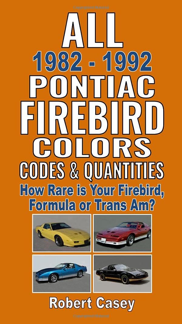 All 1982-1992 Pontiac Firebird Colors, Codes & Quantities: How Rare is ...