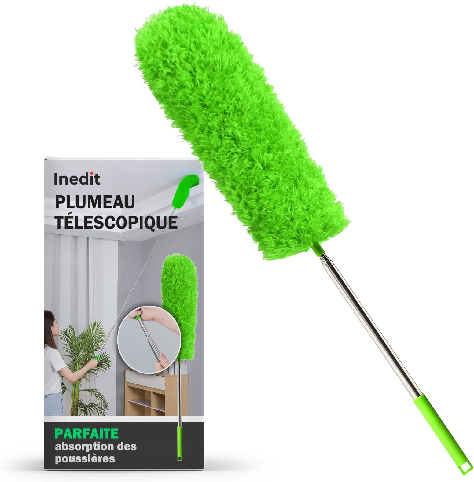 Plumeau Telescopique (L 250 cm) – Plumeau Extensible Anti Poussière en ...