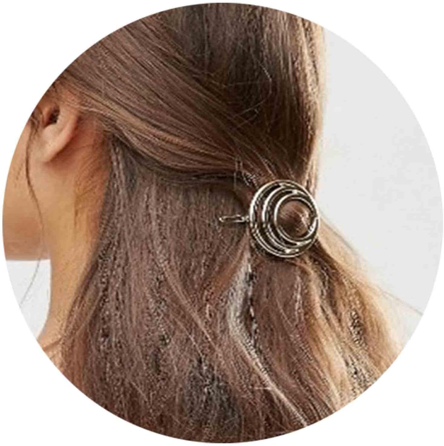 Amazon.com : Dreamyn Round Hair Clips Hollow Circle Hair Barrettes ...