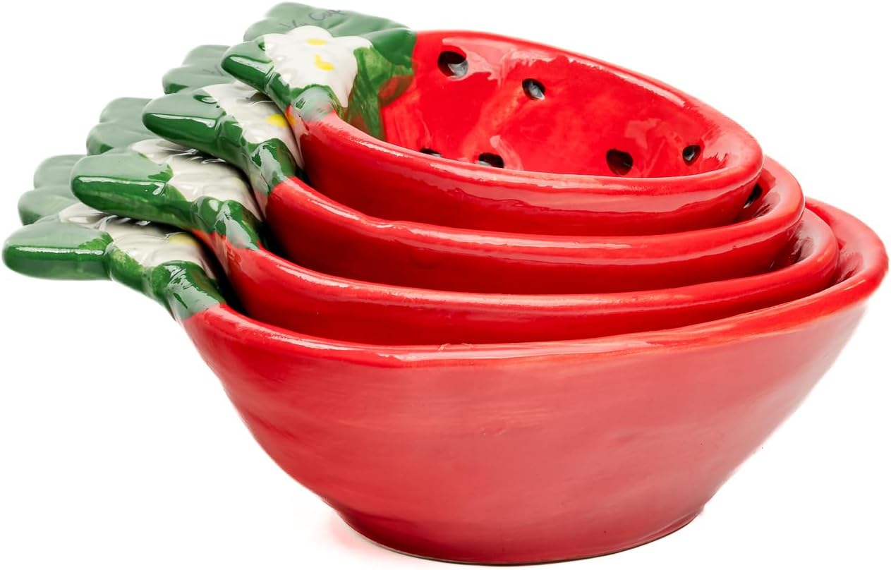 Amazon.com: 10 Strawberry Street Strawberry Measuring Cups, set of 4 ...