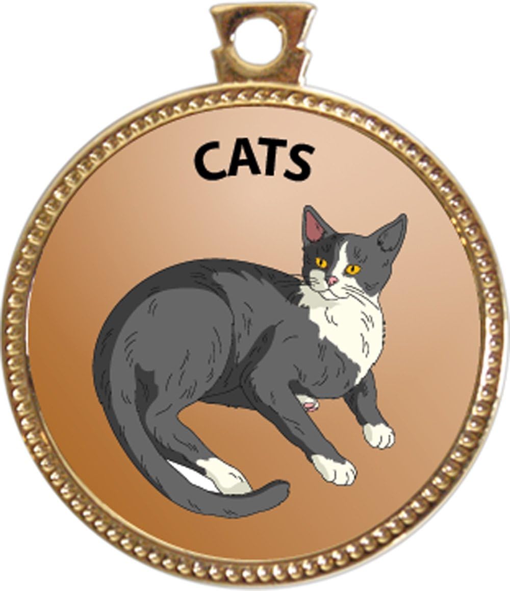 Amazon.com: Keepsake Awards Cats Award, 1 inch Dia Gold Medal Pets ...