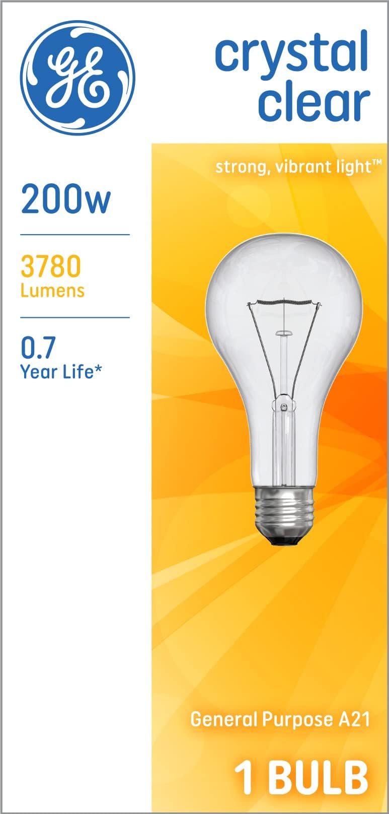 GE Lamps 11585 200-Watt A21, Soft White - Incandescent Bulbs - Amazon.com