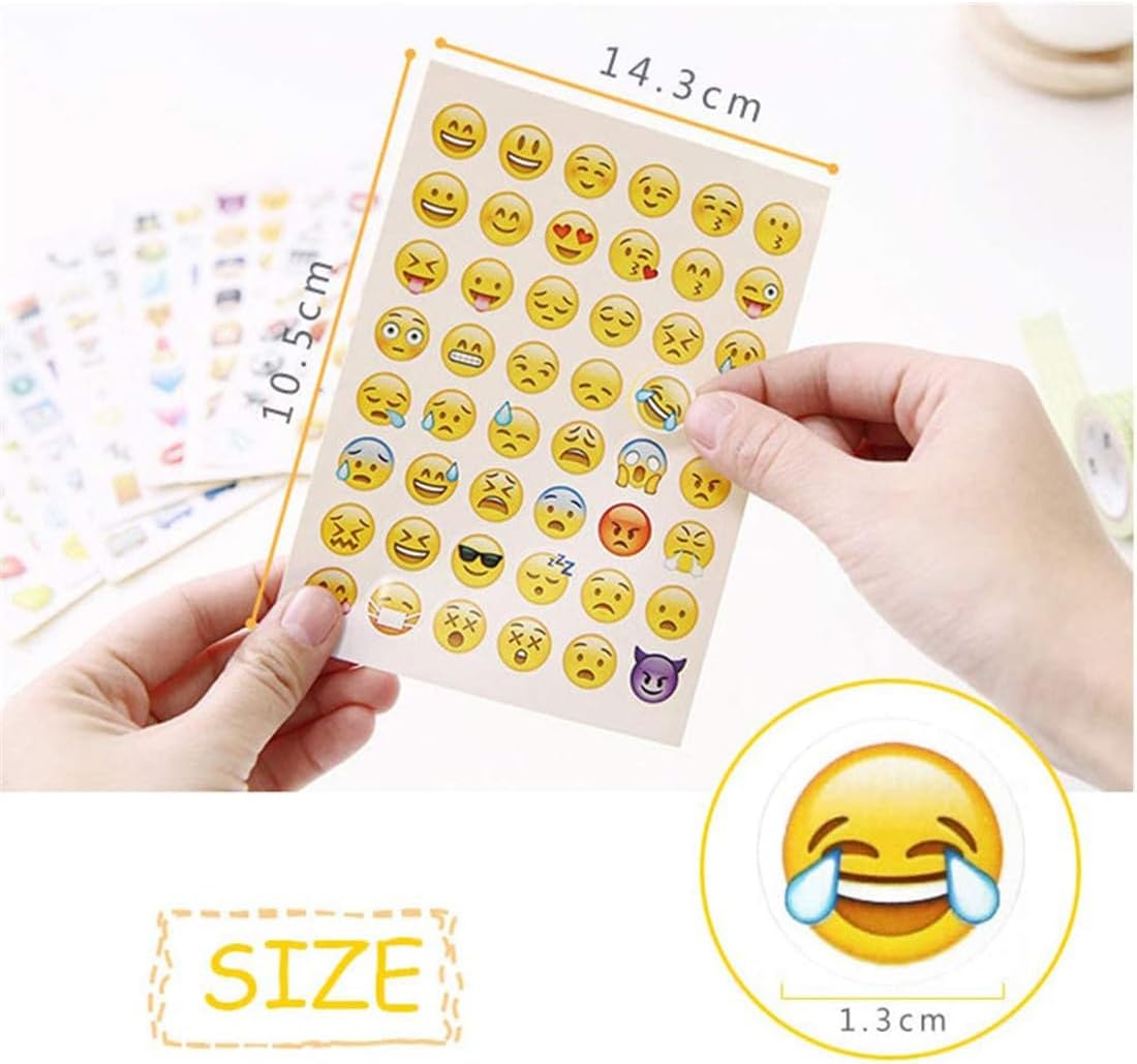 79 Sheets Funny Smiley Stickers for Kids, Emoticons Decor for Letters ...