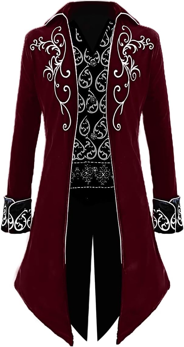 Amazon.com: VOREING Mens Medieval Steampunk Tailcoat Victorian Jacket ...