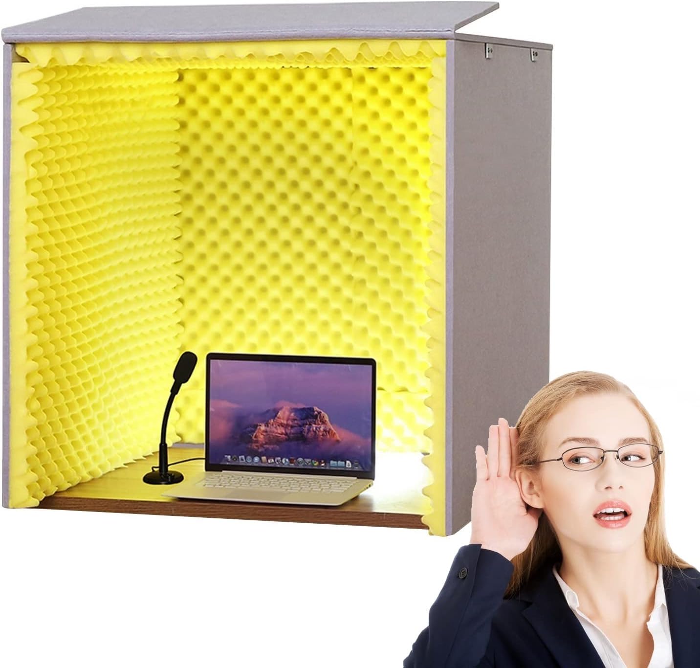 Amazon.com - Sound Proof Foam Panels, Microphone Shield, Portable ...