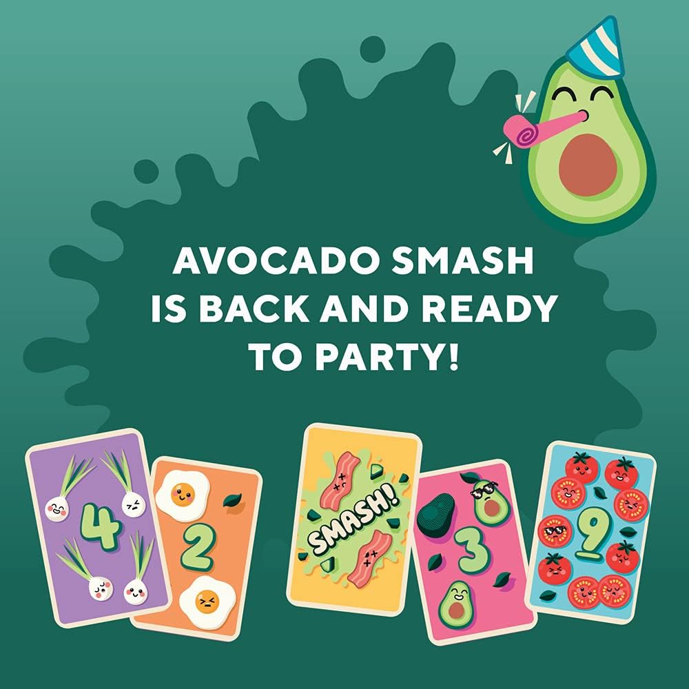 Ridley’s GME085 Avocado Smash Party Card Game, Green, A5 - BigaMart