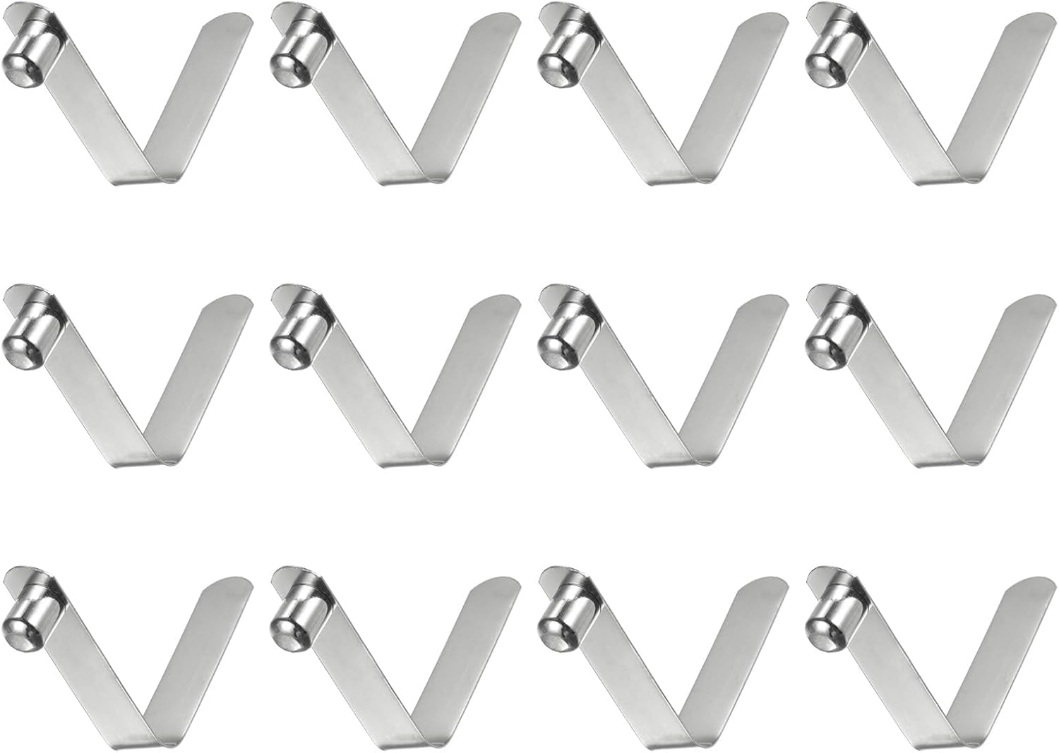 Amazon｜uxcell 12個のシングルボタンカヤックパドルスナップスプリングクリップ 42x10.5mm 65MnスプリングスチールV字 ...