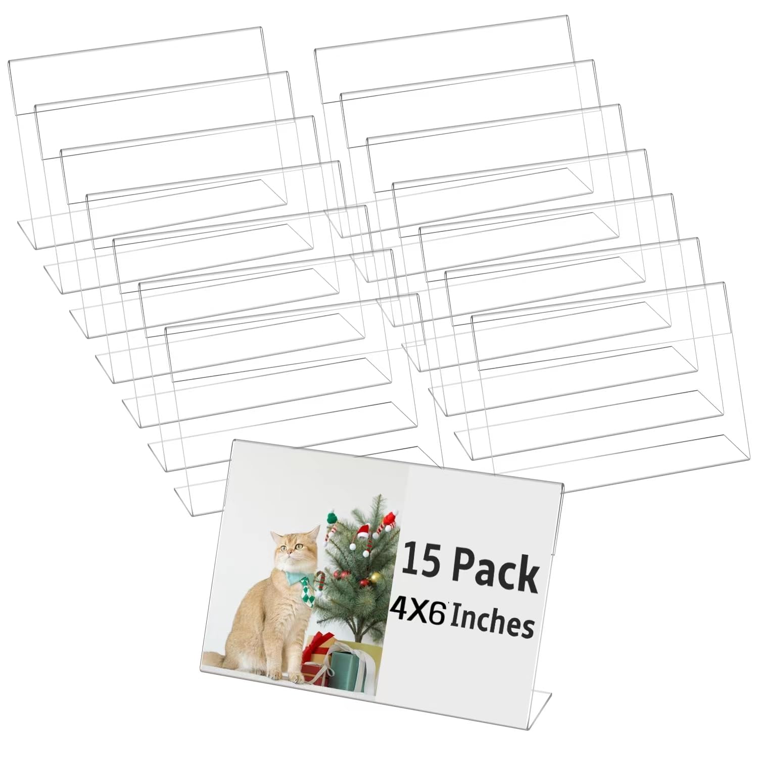 Amazon.com: XSMYXSY 15 Pack Acrylic Photo Frames 4x 6 Inches Clear ...