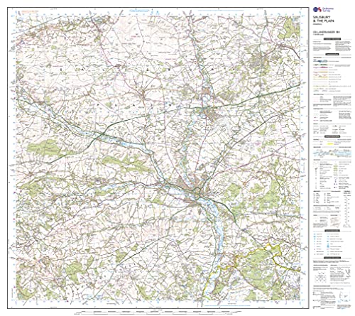 Salisbury & The Plain Map | Amesbury | Ordnance Survey | OS Landranger ...