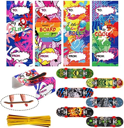 Amazon.com: ceiba tree Valentines Day Cards with Finger Skateboards for ...