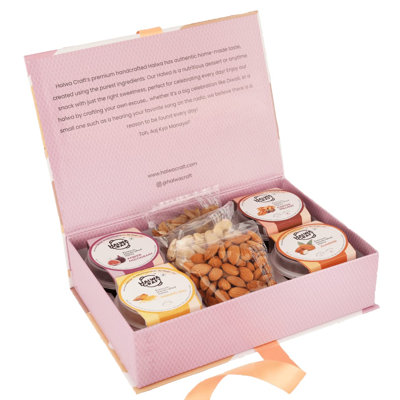 Buy Halwa Craft Gift Box with Dry Fruits - 4 Halwa Cups & 300g of dry ...