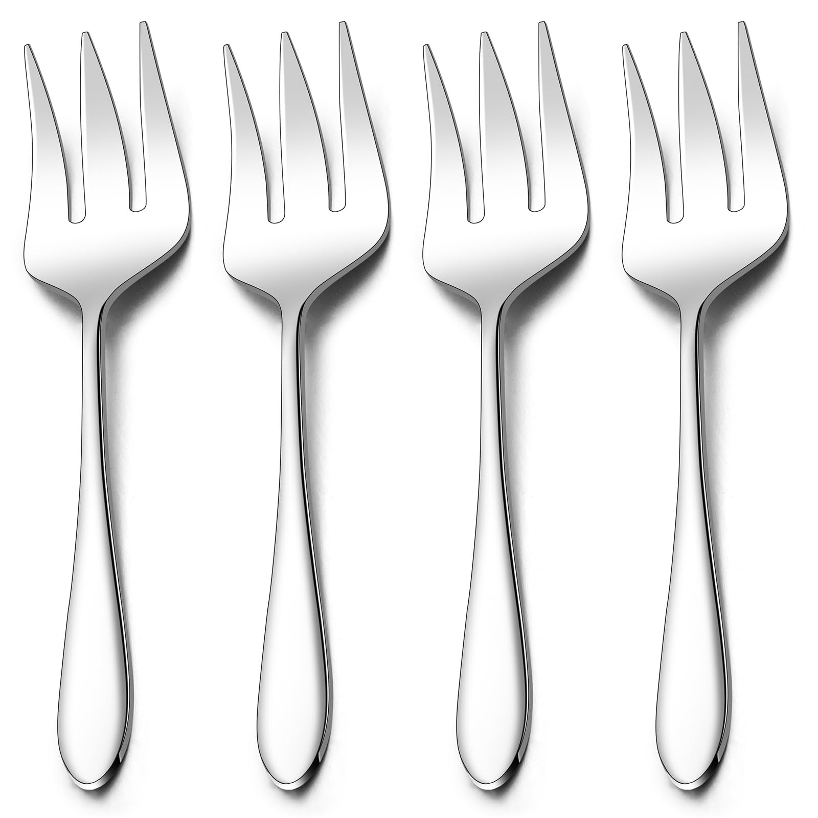 Amazon.com | Stainless Steel Serving Forks, E-far 4-Piece Metal Hostess ...