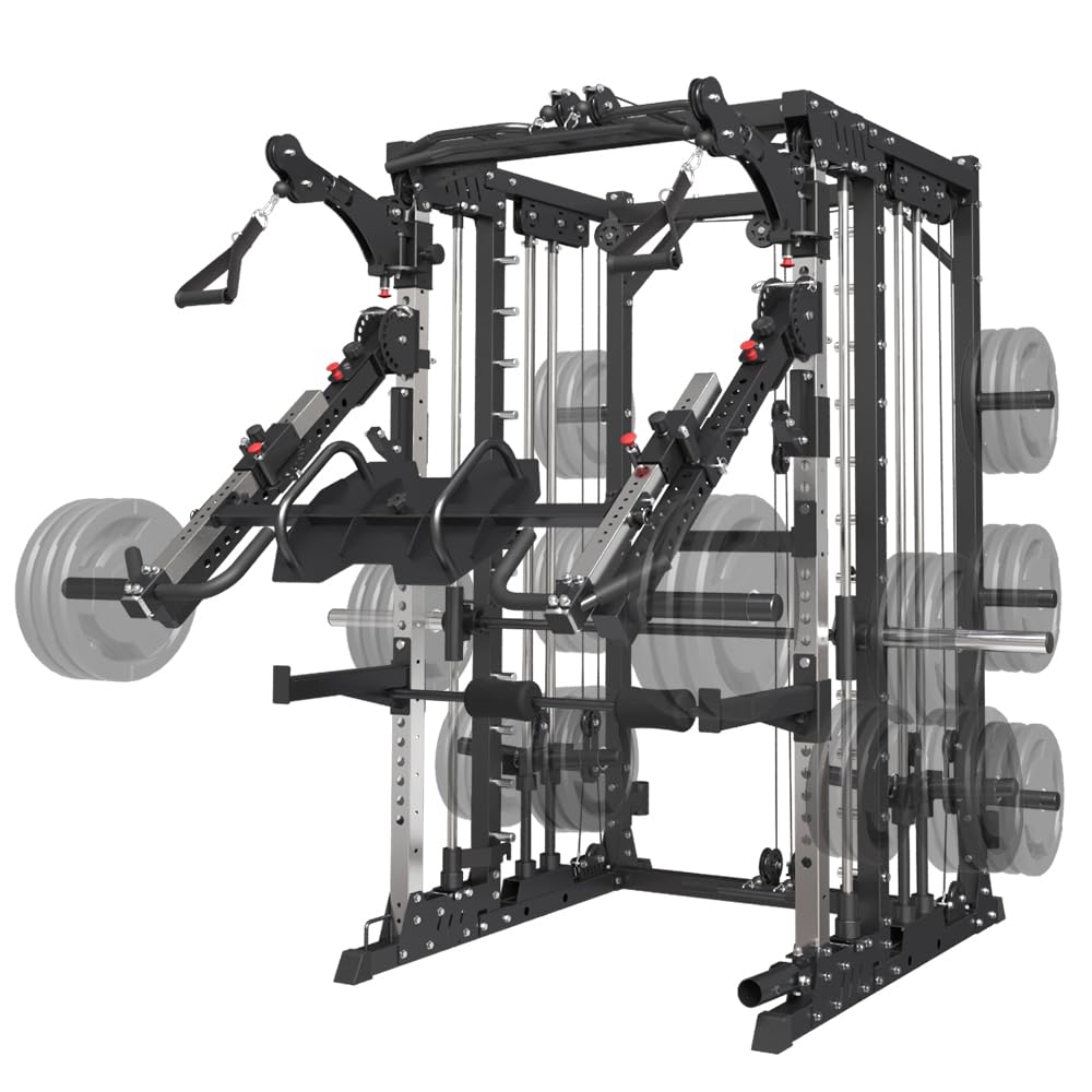 Commercial Smith Machine With Smith Bar 4000lb Power Cage Squat ...