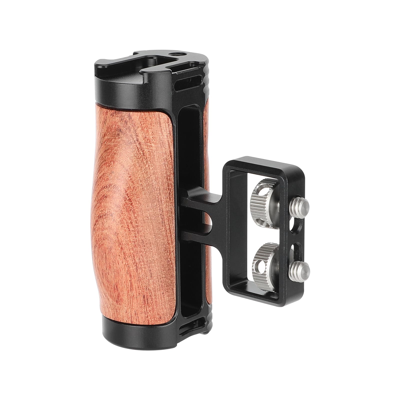 Amazon.com : CAMVATE Wood Side Handle Grip with Dual 1/4"-20 Screw ...