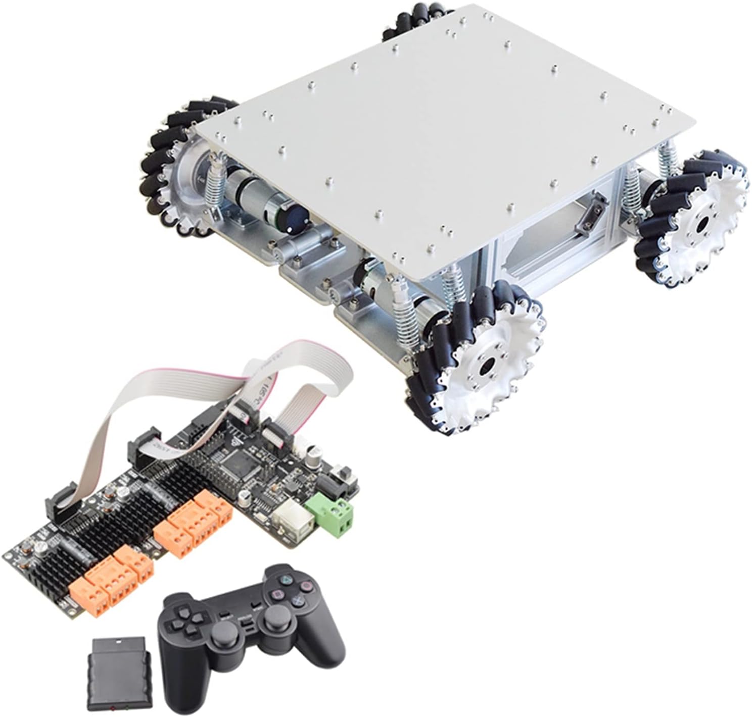 PULJIM 40KG Load Shock Absorption Mecanum Wheel Robot Car Chassis Kit ...