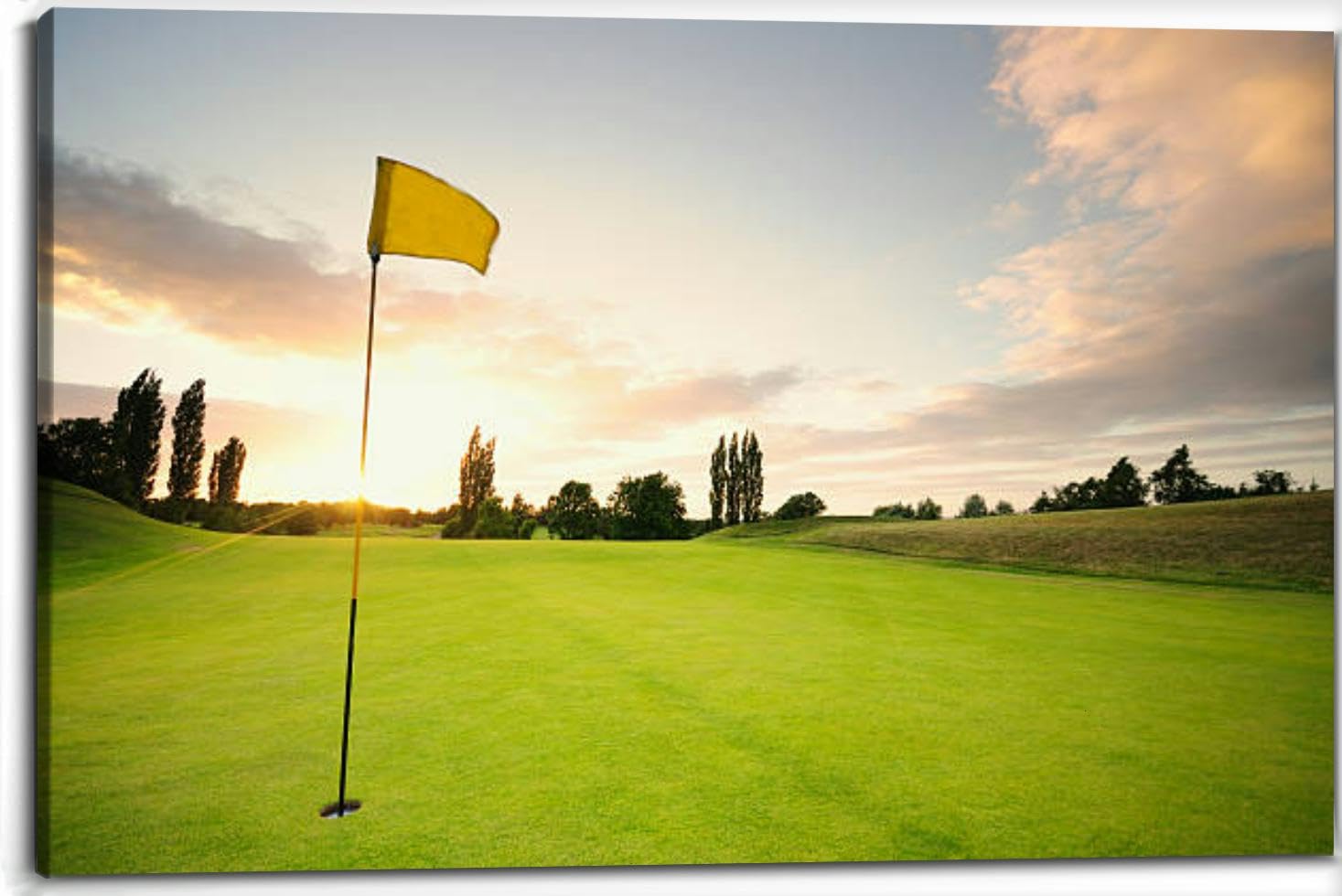 Golf Flag Drawing Golf Flag Icon Design Vektorvorlage Illustration