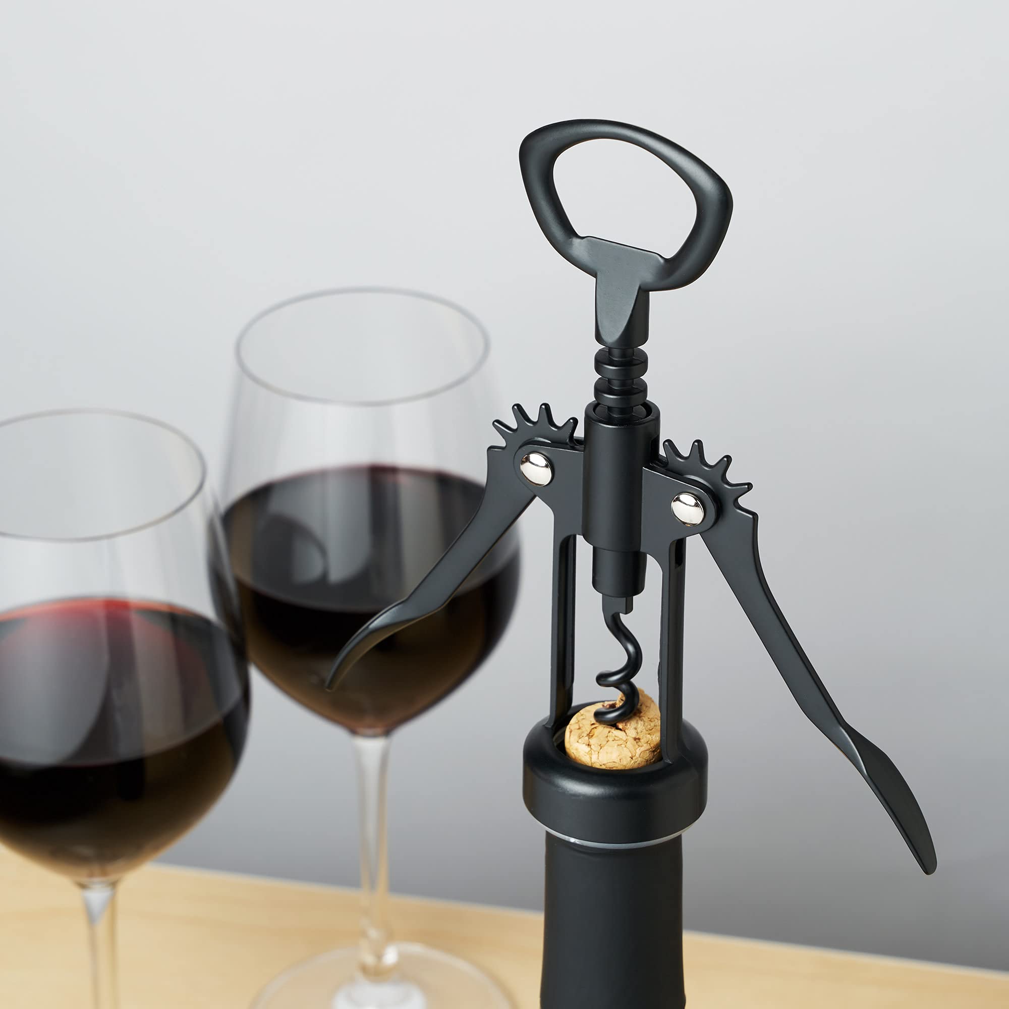 Snapklik.com : True Soar Matte Black Winged Corkscrew