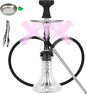 Amazon.com: Hookah Complete Set with Glass Base Unique Upper and Lower ...