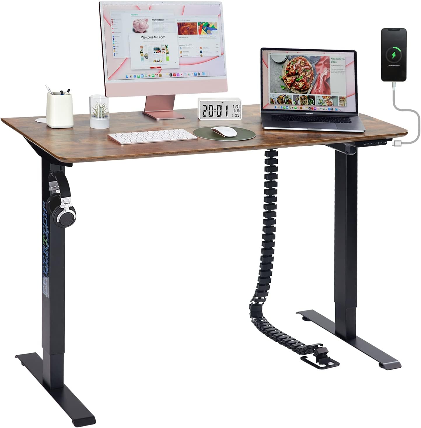 Amazon.com: cheertech Electric Height Adjustable Standing Desk, Luxury ...