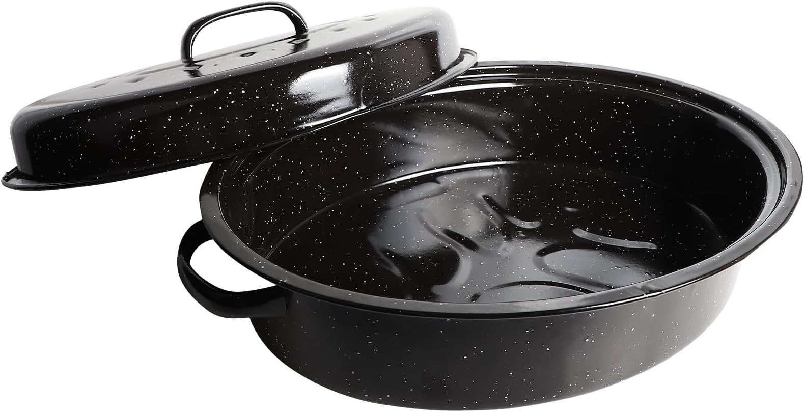 Amazon.com: 13 Inch Small Roasting Pan with Lid - Covered Oval Roaster ...