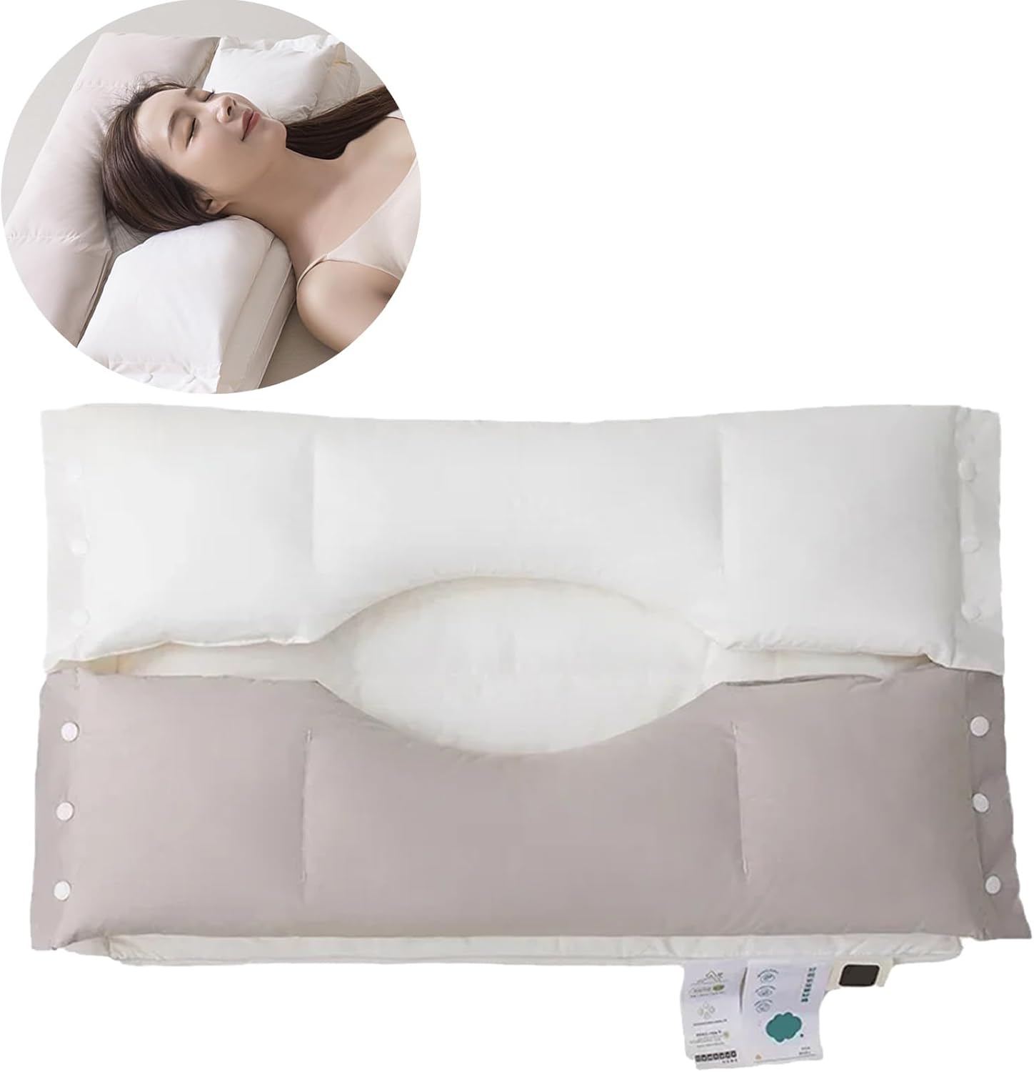 Amazon.com: Cervical Pillow for Neck and Shoulder, 3-in-1 Ear ...