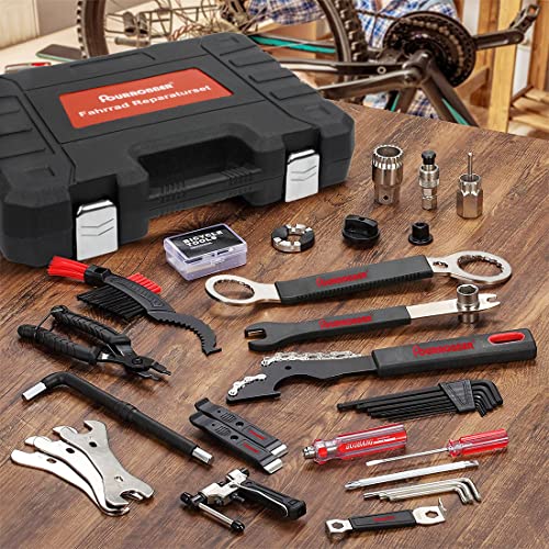 FOURROBBER 24 Piece Bike Tool Kit Bicycle Repair Tool Box Compatible ...