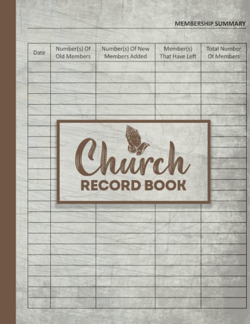 CHURCH RECORD BOOK: Church Membership Register Book Perfect for Church ...