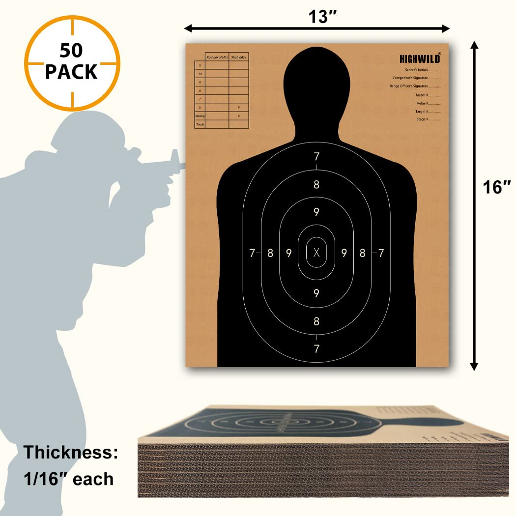Highwild Paper Shooting Targets Silhouette Cardboard Targets for ...