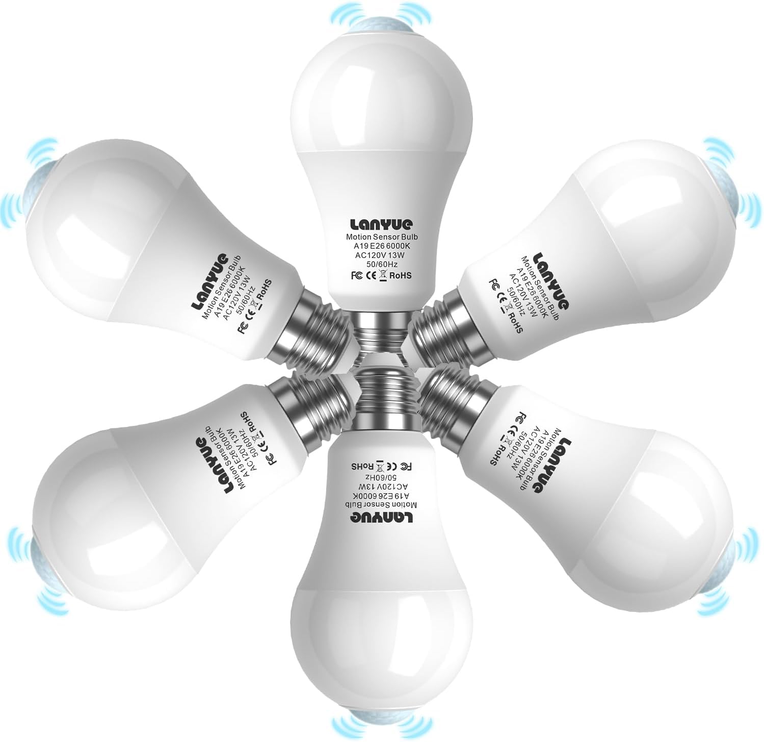 lanyue Motion Sensor Light Bulb,Motion Activated Light Bulb,Motion Bulb ...