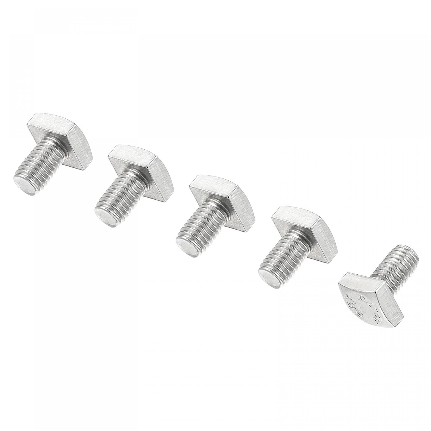 uxcell Square Head Bolt, 5pcs M8x12mm Fully Thread 304 Stainless Steel ...