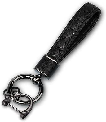 Amazon.com: YaSeim Genuine Leather Car Keychain,Universal Heavy Duty ...